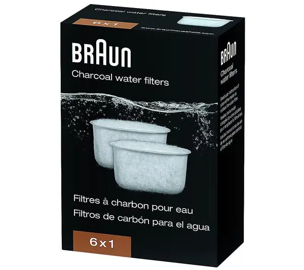 BRAUN 6-piece Water Filters For Brewsense Drip Offee Maker