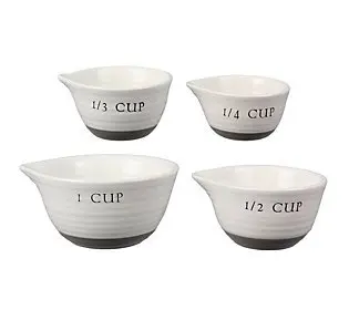 YOUNG'S INC. Set Of 4 Ceramic Measuring Cups