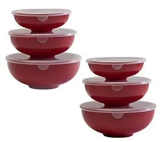 GOURMAC Set Of 2 Nesting Prep Bowls With Lids