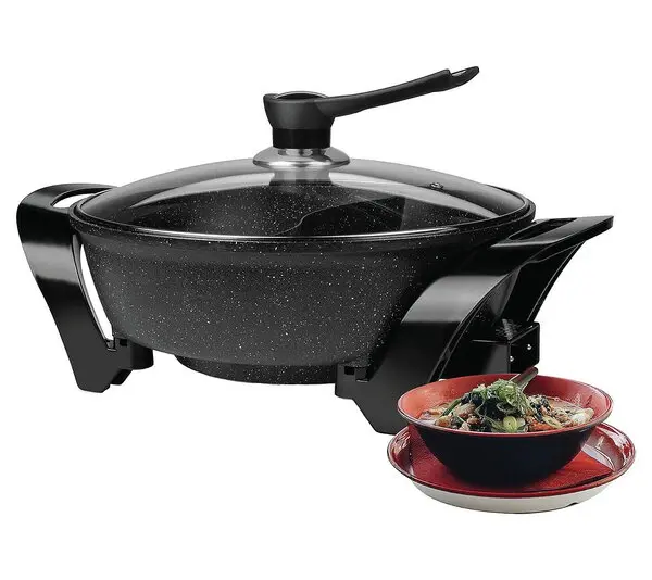 BRENTWOOD 6 Qt. Electric Non-stick Shabu Shabu Ot