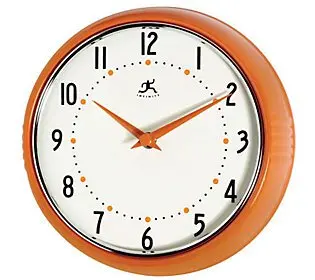 INFINITY The Retro Orange Metal Wall Clock By