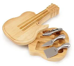 PICNIC TIME Guitar Cheese Cutting Board & Tools Set