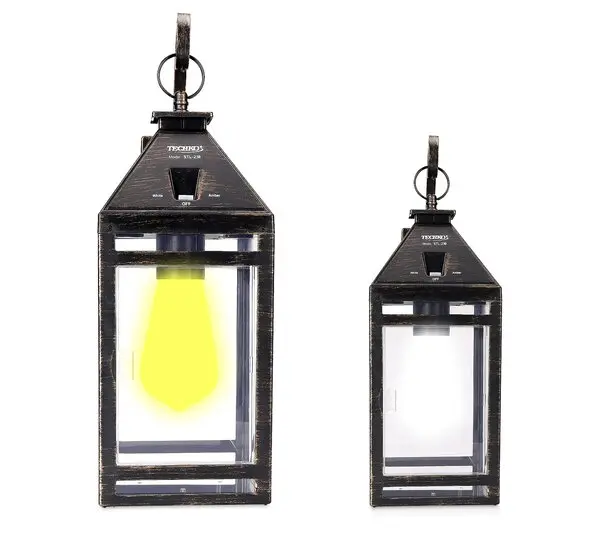 TECHKO Solar Wall/portable Lantern Amber/white Light