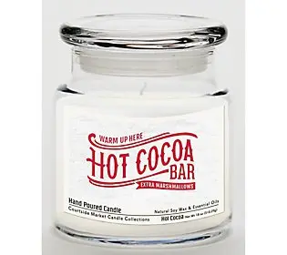 COURTSIDE MARKET Hot Cocoa Bar Candle Glass Jar 18-oz