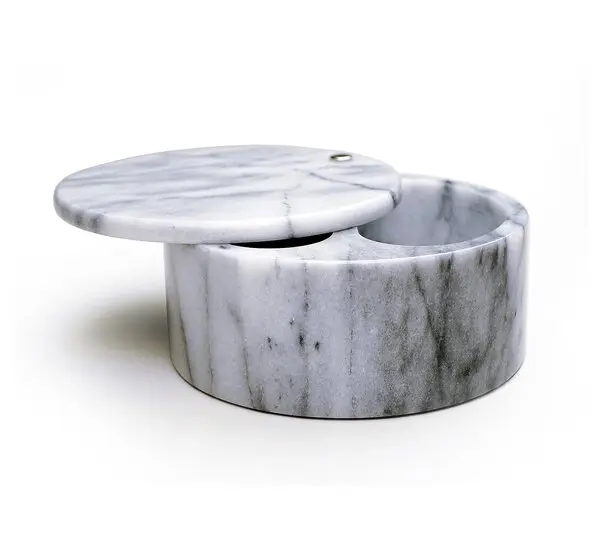 RSVP White Marble Salt Box
