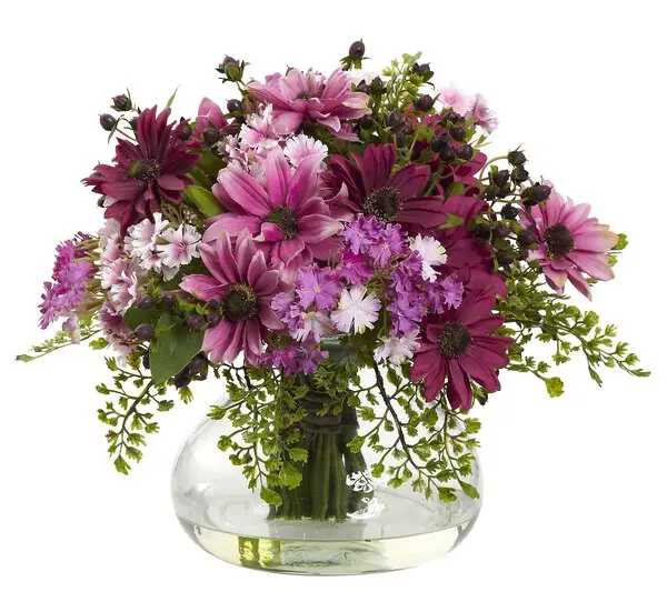 NEARLY NATURAL Large Mixed Daisy Arrangement By
