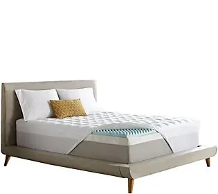 SIMMONS Comforpedic Beautyrest Foam/fiber 3.5' Rever Sible Fl Toppe