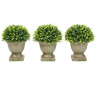 NATURE SPRING Set Of 3 Potted Faux Grass Plants