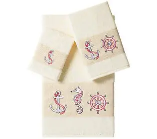LINUM HOME TEXTILES Easton 3pc Embellished Towe L Set