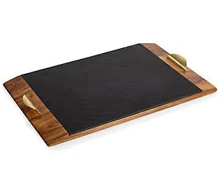 TOSCANA Covina 17' Acacia And Slate Serving Tra Y