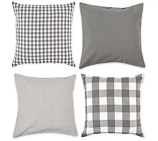DESIGN IMPORTS Assorted Pillow Covers S/4