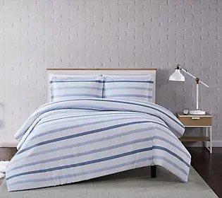 TRULY SOFT Waffle Stripe Full/queen 3 Piece Duv Et Cover Set