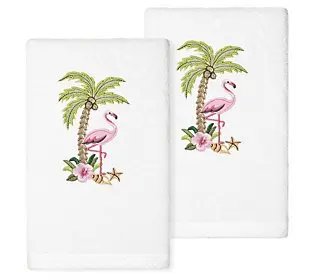 LINUM HOME TEXTILES Set Of 2 'flora' Embroidere D Hand Towels