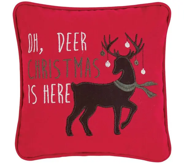 C&F HOME Oh Deer Christmas Pillow - One-color
