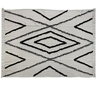 OX BAY TRADING CO. Ox Bay Grayscale Diamonds Throw Blanket