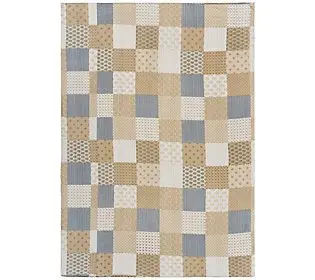 OX BAY TRADING CO. Ox Bay Peach Cream Kantha Throw Blanket