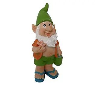 SANTA'S WORKSHOP Swi Garden 8' Beach Gnome With Starfish