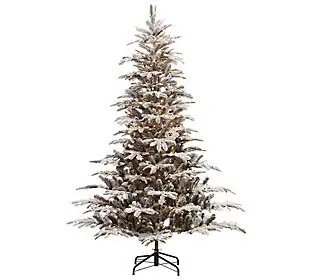PULEO INTERNATIONAL 7.5' Arctic Fir Flocked Tre E