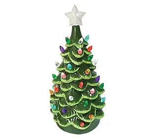 SANTA'S WORKSHOP 14' Green Ceramic Tree By