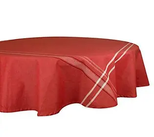DESIGN IMPORTS French Stripe Tablecloth 70' Rou Nd