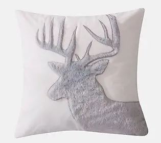 LEVTEX HOME Camden Grey Faux Fur Moose Pillow Levtex Hom E