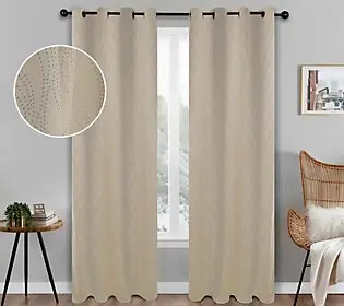 SUPERIOR Zuri Blackout Curtains With Grommet He Der, 52' X 84