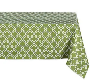 DESIGN IMPORTS Lattice Outdoor Tablecloth 60' X 84