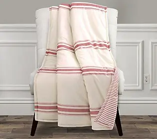 LUSH DECOR Farmhouse Stripe Throw By