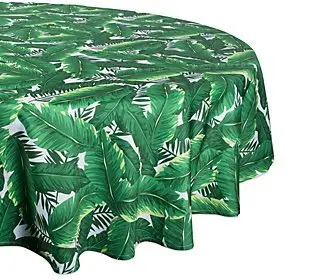 DESIGN IMPORTS Banana Leaf Outdoor Tablecloth 6 0' Round