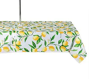 DESIGN IMPORTS Lemon Bliss Print Zipper Tablecl Oth 60' X 120