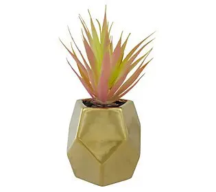 NORTHLIGHT 8' Artificial Sword Grass In A Geome Tric Pot
