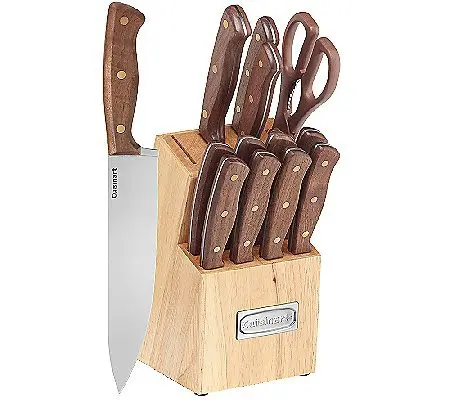 CUISINART 14-pc Knife Set With 6 Bread Knife &block Walnut