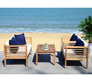 SAFAVIEH Alda 4-piece Outdoor Set With Accent P Illows