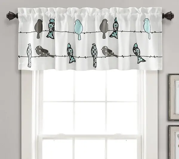 LUSH DECOR Rowley Birds Room Darkening Valance Lush Dec Or