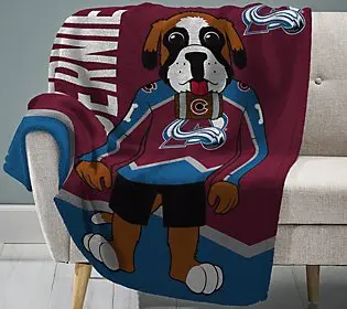 SLEEP SQUAD Nhl Colorado Avalanche Bernie 60' X 80' Throw B Lanket