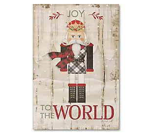 COURTSIDE MARKET Joy To The World Nutcracker 12 17.5 Wood Sign