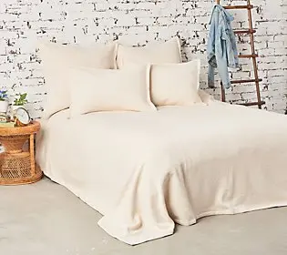 C&F HOME Carol & Frank Monroe Natural Queen Blanket