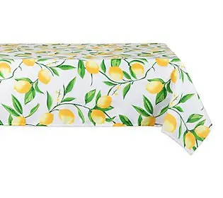 DESIGN IMPORTS Lemon Bliss Print Outdoor Tablec Loth 60' X 84