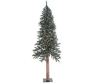 VICKERMAN 6' Natural Bark Alpine Artificial Chr Stmas Tree, Ww