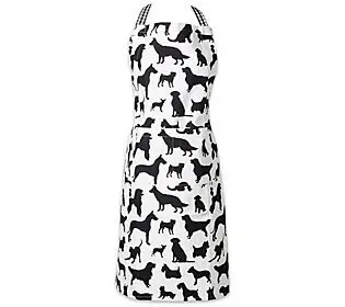 DESIGN IMPORTS Black And White Dog Print Chef A Ron