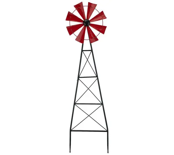 GLITZHOME Pinwheel Wind Spinner Yard Stake