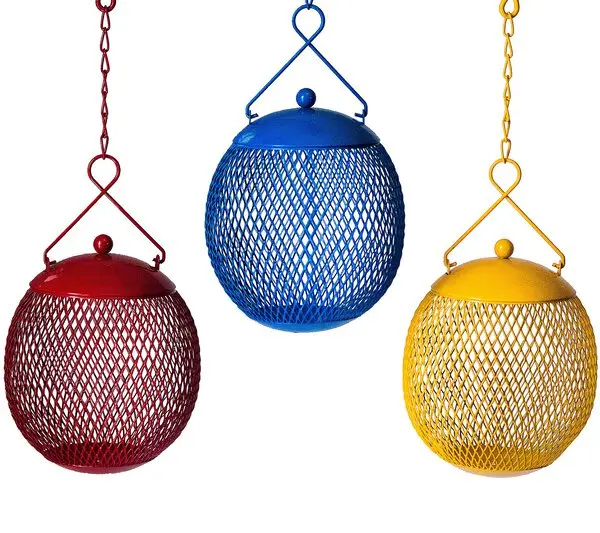 BACKYARD EXPRESSIONS Bird Feeders Red, Blue A Nd Yellow