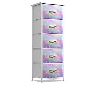 SORBUS Tall Dresser With 5 Drawers