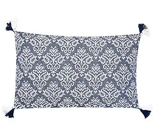 C&F HOME Lottie Indigo Woven Jacquard Pillow