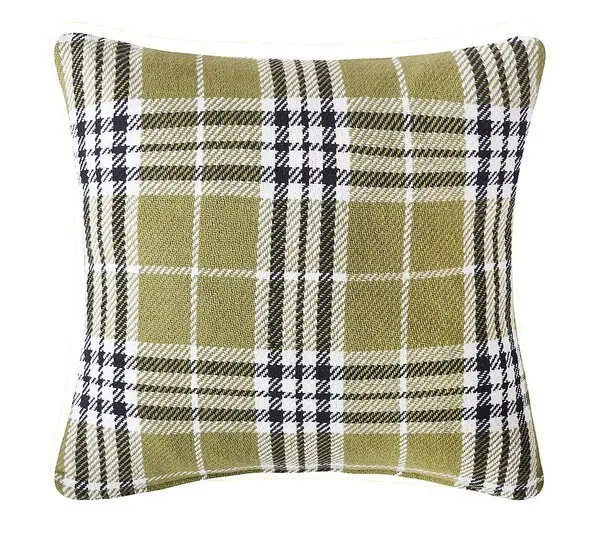 C&F HOME Max Plaid Tarragon Pillow