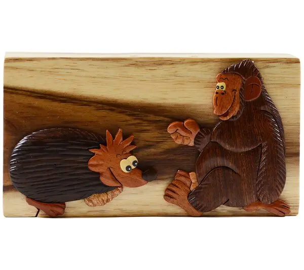 CARVER DAN'S Monkeying Business Puzzle Box Magn Et Closures