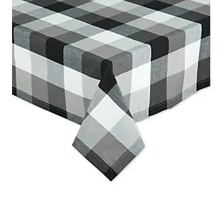 DESIGN IMPORTS 60x104' Tri Color Check Tableclo Th