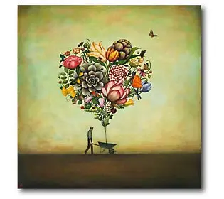 COURTSIDE MARKET Big Heart Bounty 16x16 Canvas Wall Art