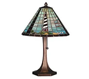 MEYDA Tiffany Style Lighthouse Table Lamp