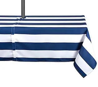 DESIGN IMPORTS Cabana Stripe Tablecloth W/ Zipp Er 60' X 120